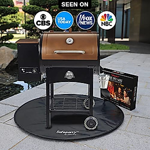 Safeparty Fireproof Mat for Deck Protection – (48” Large) Heat Resistant Mat, BBQ Mat for Under Grill, Grill Mats for Outdoor Grill Deck Protector