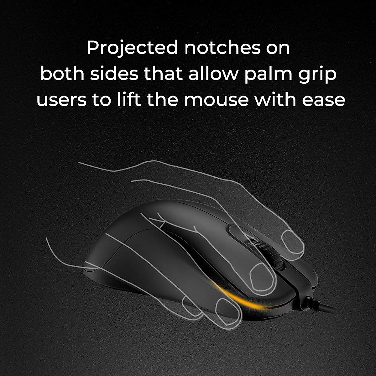 BenQ Zowie ZA11-B Symmetrical Gaming Mouse for Esports | Professional Grade Performance | Driverless | Matte Black Coating | Large Size