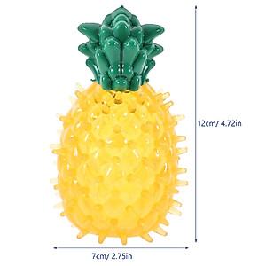 LOGOFUN Dog Cooling Toy Frozen Dog Toys for Teething Freezable Pet Teether Cooling Chew Toys Pineapple Shape Puppy Chew Toys for Summer Party