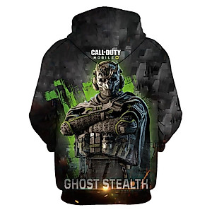 TRHSEEFE Call Of Classic 3d Printed Cosplay Hoodie Video Game Hoody Gunplay Funny Hoody Man/WomanA-002-Large