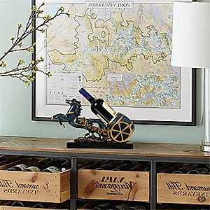 DOUBA Retro war car Statue Wine Rack Decoration war Horse Wine Barrel Wine Bottle Holder Wine Crafts Ornaments