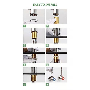 Elevate Your Bath with Sleek Brushed Gold Single Handle Water Faucet for Sink. Ideal for Vanity, Lavatory and Beyond