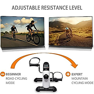 Mini Exercise Bike TODO Pedal Exerciser Foot Peddler Portable Therapy Bicycle with Digital Monitor
