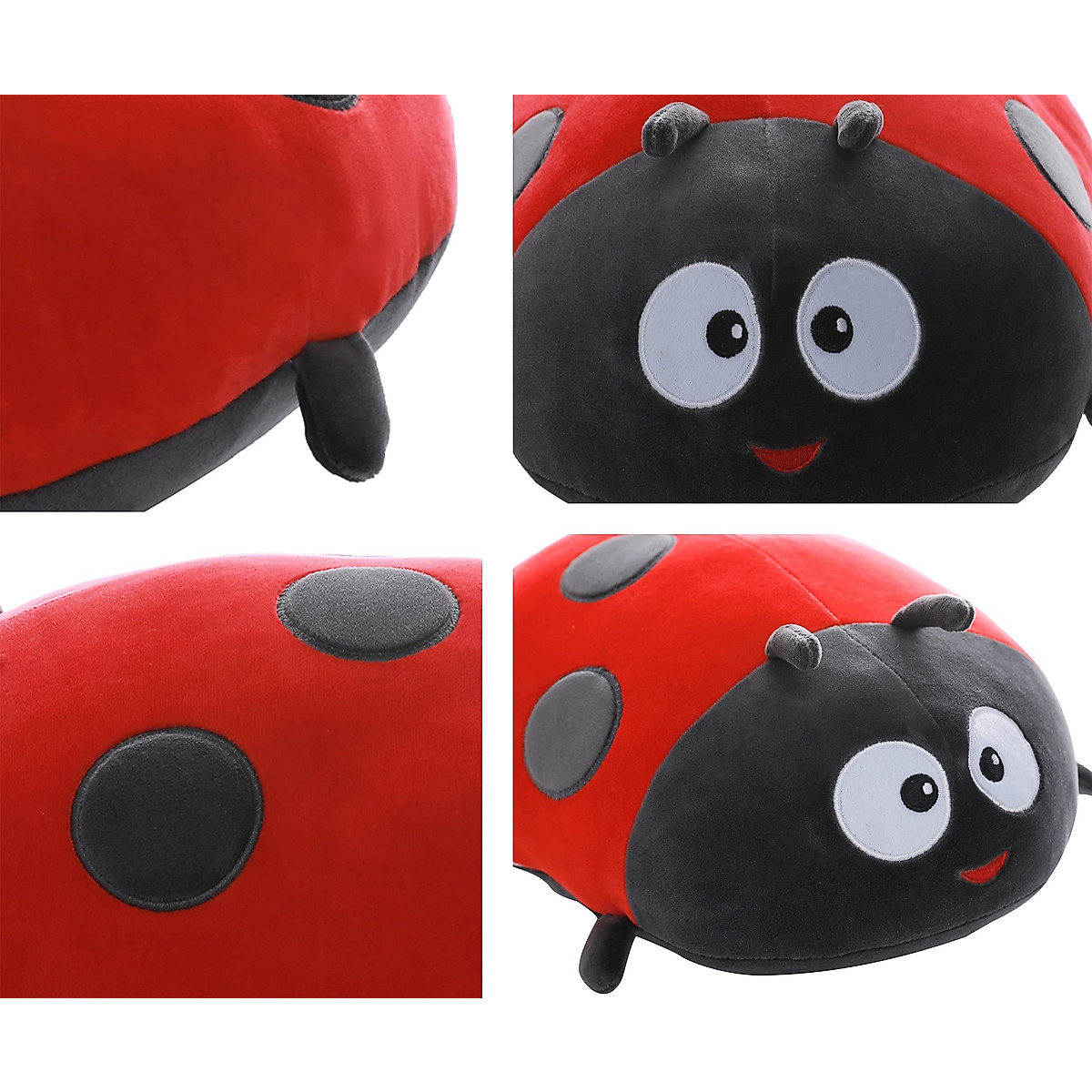 Cute 15.7 Inch Ladybug Stuffed Animals,Ladybird Plush Toys Pillow Anime Lady Beetle Plushie Hugging Pillow Ladybug Doll Gift for Kids and Lovers in Birthday, Christmas, Valentine's Day...