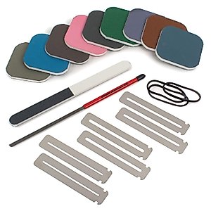 StewMac Rough Fret Smooth + Shine Set, Guitar Fret End Dressing And Polishing Kit, Polish Scratches in Finish and Pickguard (5087)
