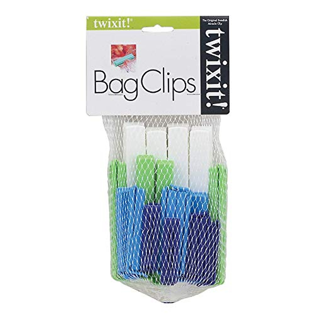 Linden Sweden Twixit! Bag Clips - Set of 20 - Keep Food Fresh, Prevent Spillage - Great for Storage and Organization - Microwave, Freezer and Dishwasher-Safe - BPA-Free