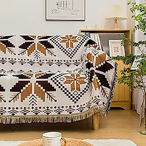 BaiCarre Throw Blanket,Boho Blanket Throw,Lightweight Cozy Soft Southwest Thermal Blanket Cover for Bed,Sofa,Couch Decorative,Travel, All Season,Camping on Grass Picnic Blankets (70.8 * 51.1 Inches)