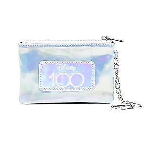 Disney Bag and Wallet Combo, Disney 100 Lilo and Stitch Stitch Pose Iridescent Holographic, Oil Slick Vegan Leather