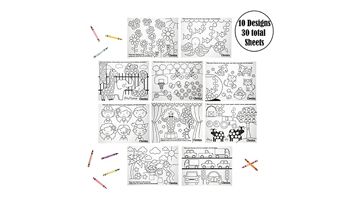 Cheerios Kids Activity Placemats - 30 Fun Designs