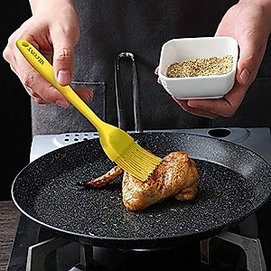 SILCONY 8.4" Silicone Pastry Basting Brushes Heat Resistant BPA Free for BBQ Grill Barbecue & Kitchen Baking Cooking Marinating Spreading Oil Brushes Soft Bristles Long Handle (4, 4Pcs 8.4 Inches)