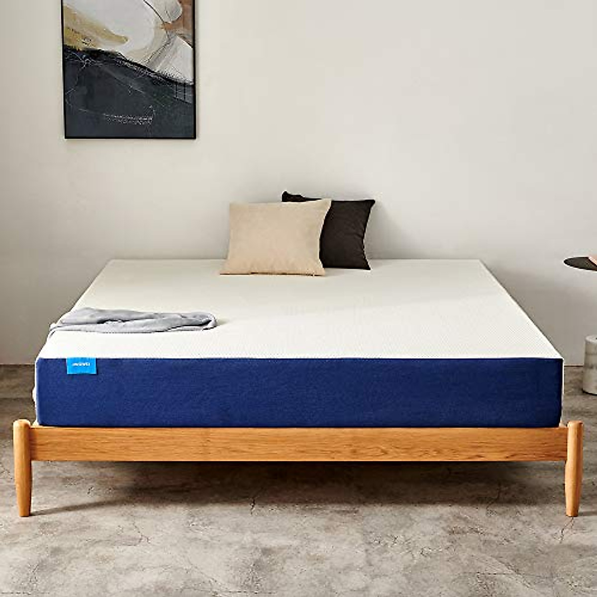 JINGWEI Queen Mattress, 10 inch Gel Infused Memory Foam Mattress in a Box, Premium Bed Mattress with Breathable Soft Cover - Medium Firm Feel-Ventilated Design for Sleep Supportive & Pressure Relief