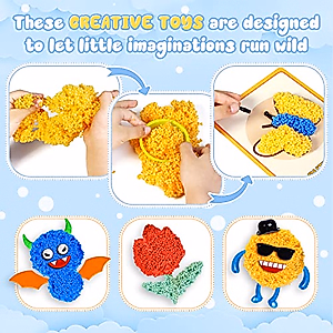 Modeling Clay Foam Beads Play Kit, 5 Blocks of Sensory Toys for Kids Fine Motor Skills Toys, Preschool Educational Learning Toy