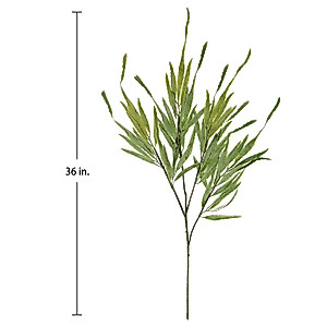 Artificial Hanging Plants 3 Pcs Faux Branches Greenery Leaves Stems Plants Real Touch Leaf Fake Plant Decor for Home Room Garden Floral Bouquets Centerpiece Wedding Holiday Indoor Outdoor Decoration