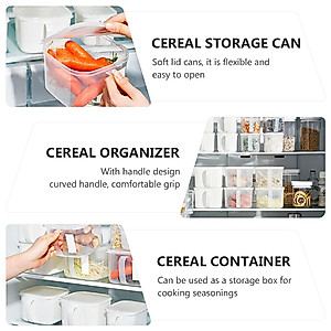 HANABASS 2Pcs Plastic Storage Containers Square Food Storage Organizer with Lid Handle Plastic Food Storage Containers with Lids for Fruits Vegetables Meat Egg