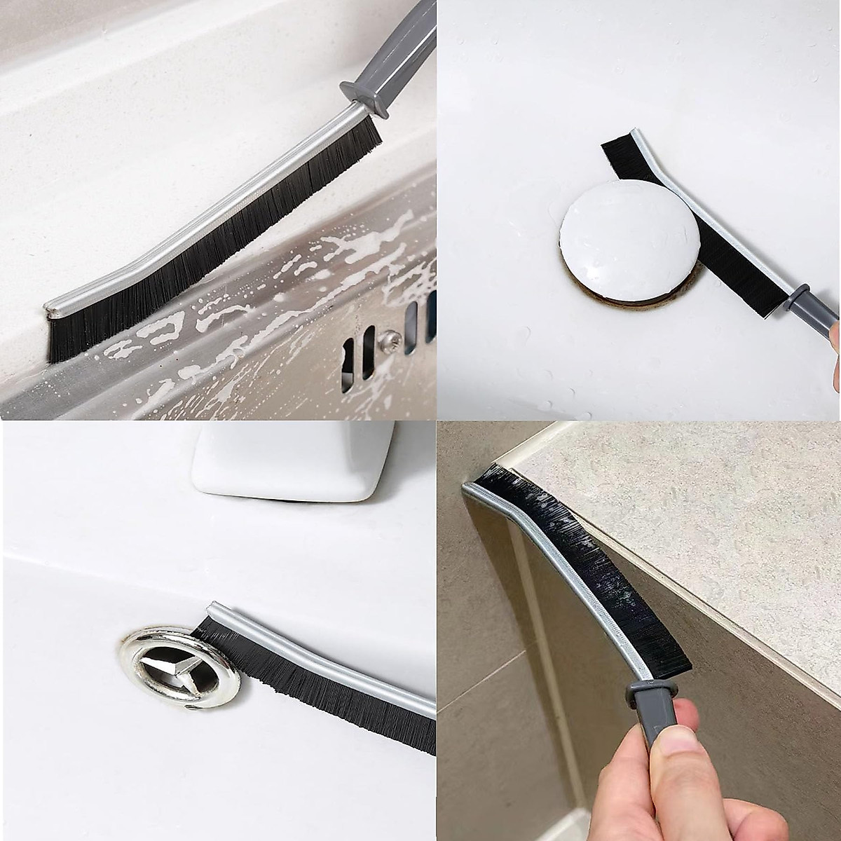 9 Pcs Hard Bristle Crevice Cleaning Brushes for Household Use, Gap Cleaning Brush Multifunctional Small Corner Cleaning Brush Set Tool for Groove Window Tracks Bathroom Kitchen