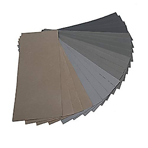 20Pcs Wet Dry Sandpaper, High Grit 1000 2000 3000 5000 7000 Sandpaper Sheets Assortment for Wood Metal Polishing Automotive Sanding, 9 x 3.6 inch by BAISDY