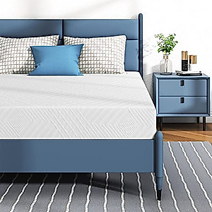 IULULU Full Mattress, 8 inch Memory Foam Mattress in a Box Full Size Green Tea Gel Infused, Medium Firm, CertiPUR-US Certified, Made in USA, White