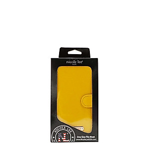 Nicole Lee 2 Pieces Phone Case Wallet Crossbody Wallet with Crossbody Strap, Vegan Leather, Phone Size Fits Most (MUSTARD)