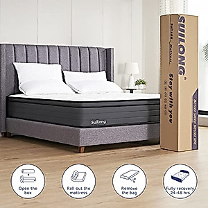 SUI LONG 11 Inch Mattress Full Size, Medium Firm Memory Foam and Individual Pocket Springs Hybrid Mattress for Motion Isolation & Cool Sleep, CertiPUR-US Certified, Full Size Mattress in a Box