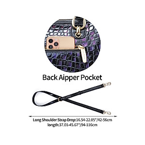 FEIMINA High-End Genuine Leather Shoulder Bag for Women, Stylish Handbag for Ladies, Refined Tote Purse, Crossbody Bag (Purple)