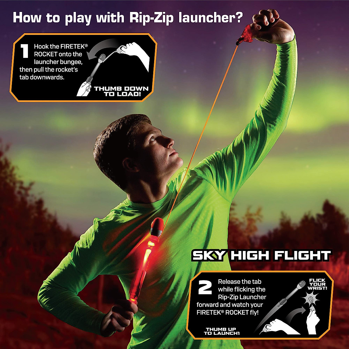 Zing Firetek Arrow Refill Pack, 4X Light up Whistling Arrows, for Long Range Outdoor Play with Friends and Family, for Ages 14 and Up