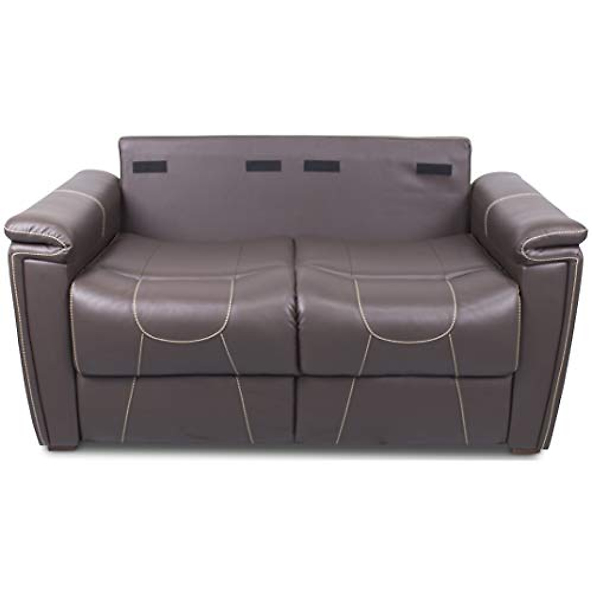 Thomas Payne 68" Tri-Fold RV Sofa in Majestic Chocolate (67.5" W x 34" D x 38" H) — Converts to Bed - Space-Saving Design - Low Maintenance - PolyHyde Upholstery - Fits Through 26" Door - 377708