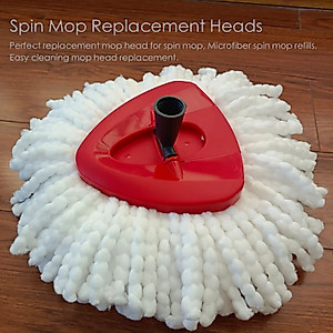 Mop Head Replacement Microfiber Spin Mop Refills Replacement Mop Refill Head Compatible with Spin Mop 1-Tank System (4 Pack)