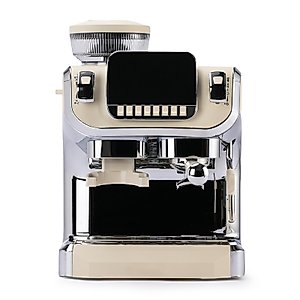 Mcilpoog TC520 Espresso Machine with Milk Frother，Semi Automatic Coffee Machine with Grinder,Easy To Use Espresso Coffee Maker with 6 inch Large Screen,15 Bar Pressure Pump,PID Temperature Control.