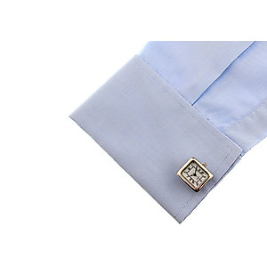 MRCUFF Real Working Watch Pair Cufflinks in a Presentation Gift Box & Polishing Cloth
