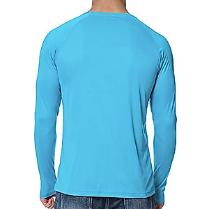EZRUN Mens Sun Protection Swim Shirt Lightweight UV Sun Shirts Quick Dry UPF 50+ Fishing Shirts