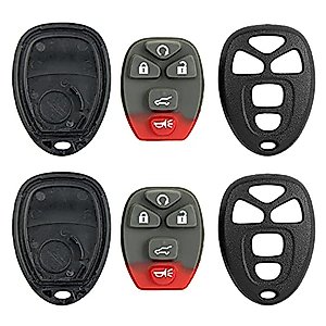 Keyless2Go Replacement for New Shell Case and 5 Button Pad for Remote Key Fob with FCC OUC60270 - Shell ONLY (2 Pack)