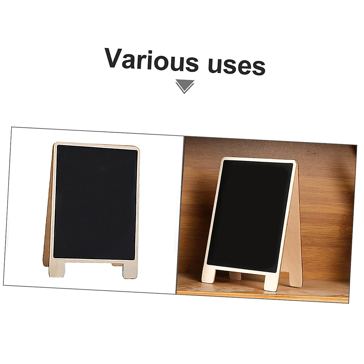 STOBOK 2pcs Painting Small Blackboard Mini Blackboard Signs Mini Chalkboard Signs for Food Small Chalkboard Labels Wedding Chalk Signs Wedding Sign Office Cypress Note Board Dual Purpose