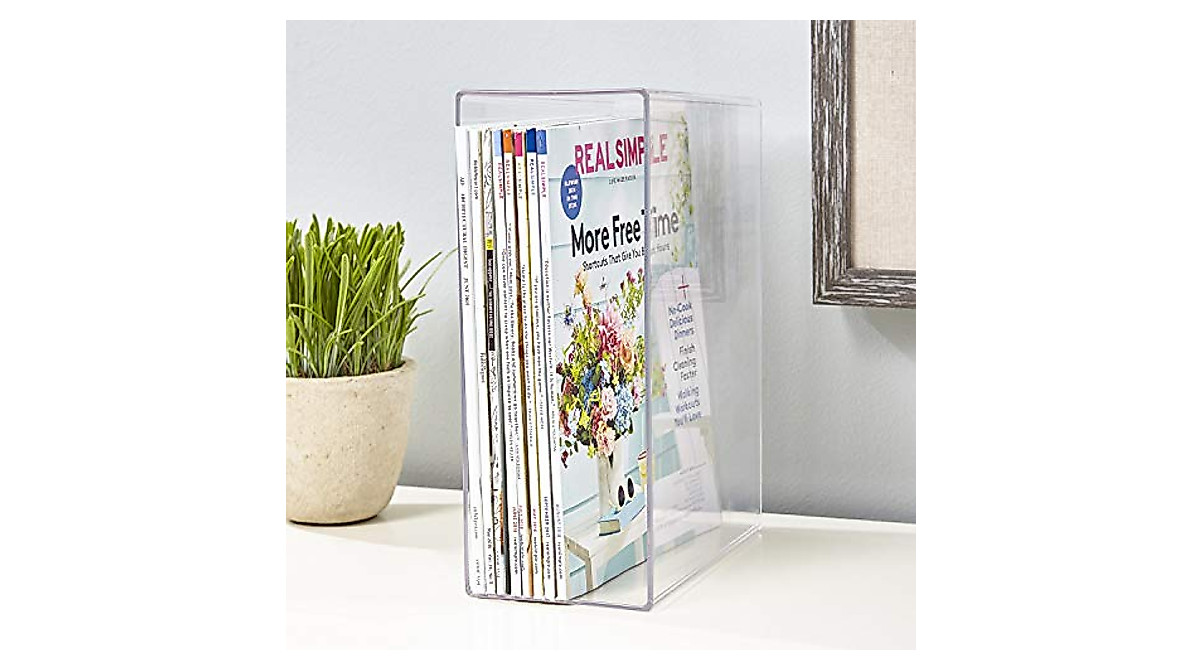 Clear Plastic Magazine Holder by U.S. Acrylic