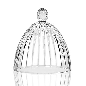KANARS Cutlery Organizer - Egg Shaped Silverware Caddy with Walnut Compartment for Party Formal Dinner - Crystal Kitchen Utensils Caddy Holder for Flatware, Knives and Spoons
