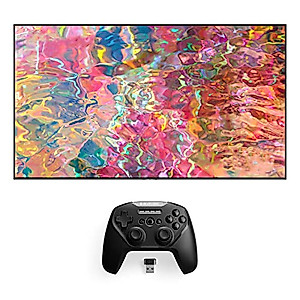 SAMSUNG QN75Q80BAFXZA 75" 4K Ultra HD Smart TV with a SteelSeries Stratus-Duo Controller with 2.4GHz and Bluetooth Options (2022)
