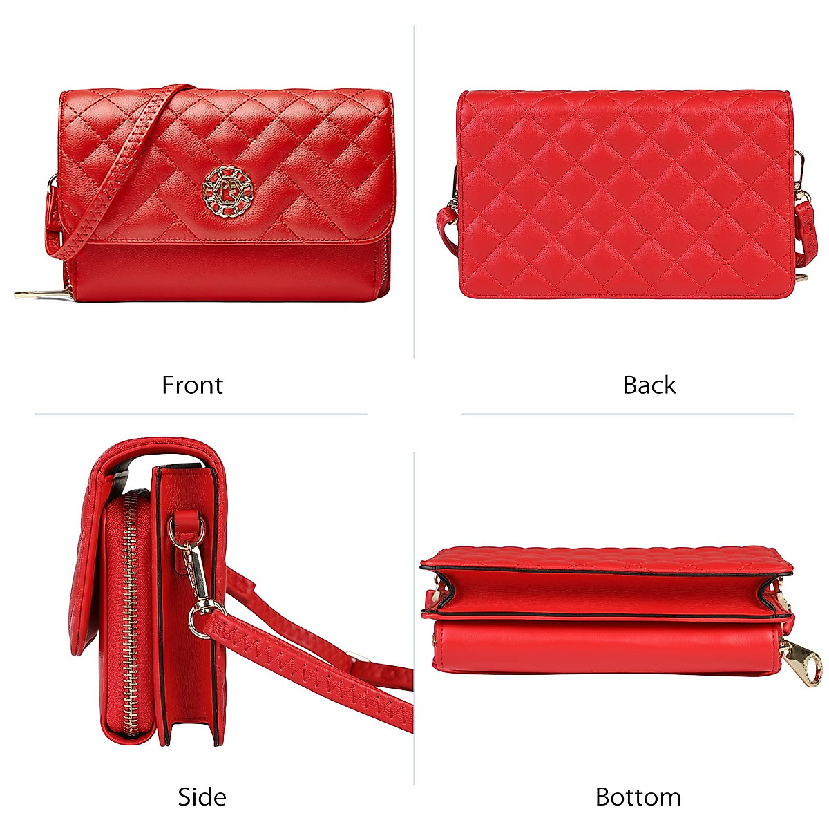 Tom Clovers Small Crossbody Shoulder Bag for Women Shoulder Purse Cellphone Bags Card Holder Wallet Purse Handbags