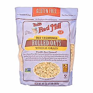 Bob's Red Mill Gluten Free Old Fashion Rolled Oats (32 Ounce, Pack of 2)