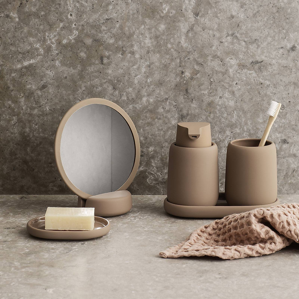 blomus SONO Bathroom Tumbler - Moonbeam (cream)