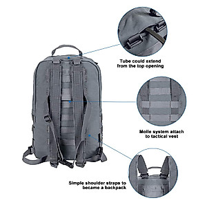 EXCELLENT ELITE SPANKER Outdoor Hydration Backpack Bundle Packs Water Bladder Carrier for 3L Water Bladder(Grey)