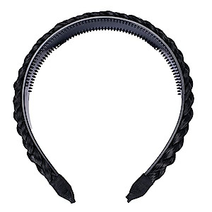 CAISHA Headband Ponytail Braided Hair piece Hair band Hair Accessories Black HR1
