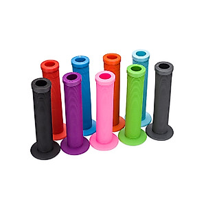 25NINE Ronin Grip with Flange - Flanged BMX Bike and Scooter Handlebar Grips with End Plugs - Black