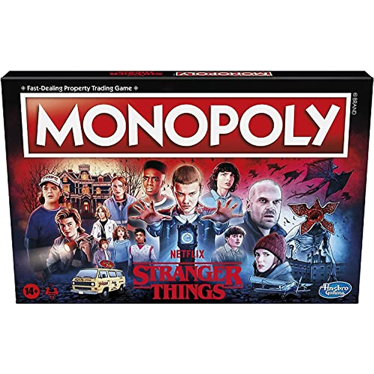 MONOPOLY: Netflix Stranger Things Edition Board Game for Adults and Teens Ages 14+, Game for 2-6 Players, Inspired by Stranger Things Season 4, Multicolor