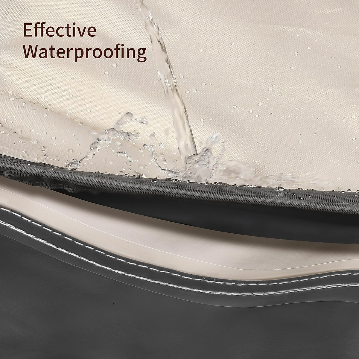 Bestalent Waterprooof Outdoor Furniture Covers for Table and Chairs, Patio Rectangular Table Cover Heavy Duty, Fits up to 98L x 78W x 32H inches (Beige/Grey)