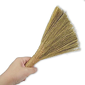 Ann Lee Design Natural Whisk Sweeping Hand Handle Broom (Small and Short, Plain)