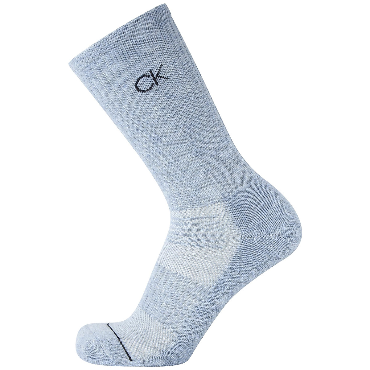 Calvin Klein Socks - Cushioned Mid-Calf Athletic Performance Crew Sock (12 Pack), Size 7-12, Blue Assorted