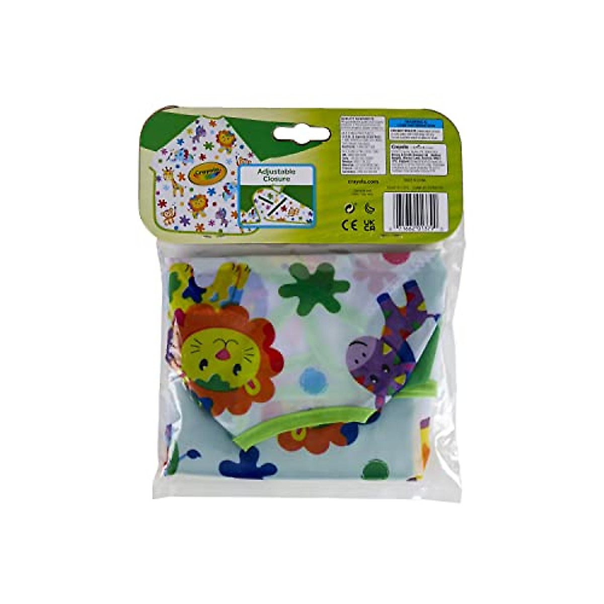 Crayola Art Smock for Toddlers, Small Waterproof Bib, Best Fit for Age 1 (12 Months), 1 x 7-1/5 x 8-1/10 In