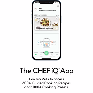 CHEF iQ Pressure Cooker with WiFi and Built-in Scale - Easy-to-Use 10-in-1 Multicooker with 1000+ Guided Recipes - Instant Meals for Foodies - 6 Quart - Family Size