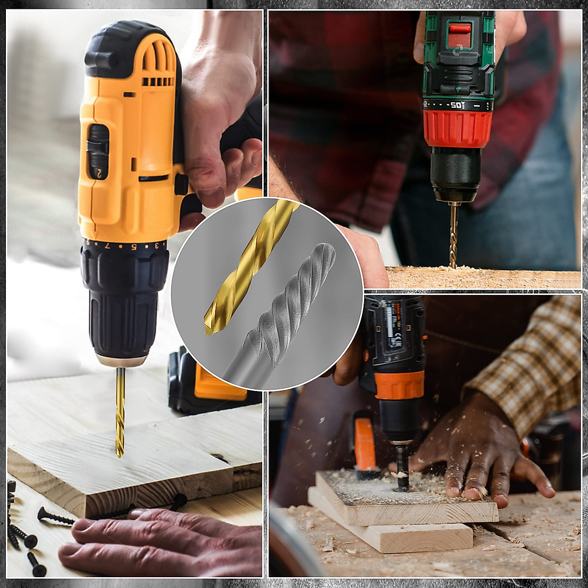 UYECOVE 14 Pieces Screw Extractor Set, 35# Cr-Mo & 6542 HSS Steel Cobalt Left Hand Drill Bits Set for Removing Stripped Screws and Broken Bolts Ez Out Screw Extractor Set Broken Bolt Extractor Kit