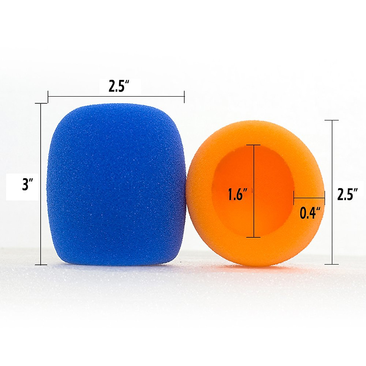 Z ZICOME 10 Pack Foam Microphone Cover Ball Type Windscreen in Black, Blue, Orange, Yellow, Red
