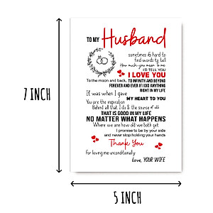 KrysDesigns To My Husband I Love You Card. Romantic Card For Husband. Wife To Husband Quote Card. Birthday Husband Card - Happy Birthday Husband Card 5 x 7 inches